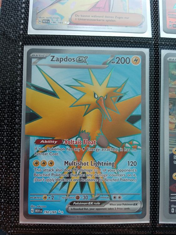 Zapdos ex Full Art - Pokemon 151 Mew | Kaufen auf Ricardo