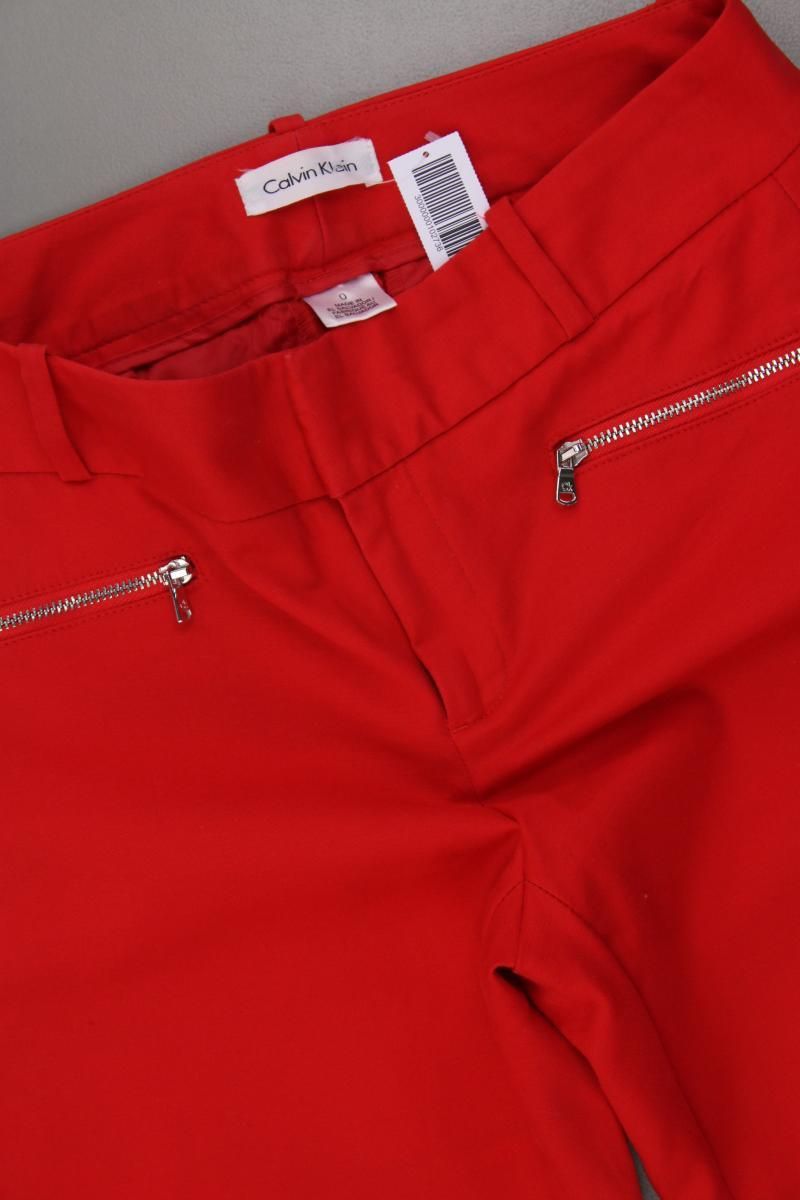Calvin Klein Stoffhose Gr. UK 0 (XS) rot (Gebraucht) in Neustadt an der ...