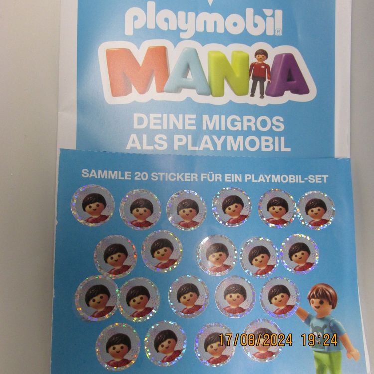 Playmobil Mania Sticker Migros komplett 20 Stück | Kaufen auf Ricardo