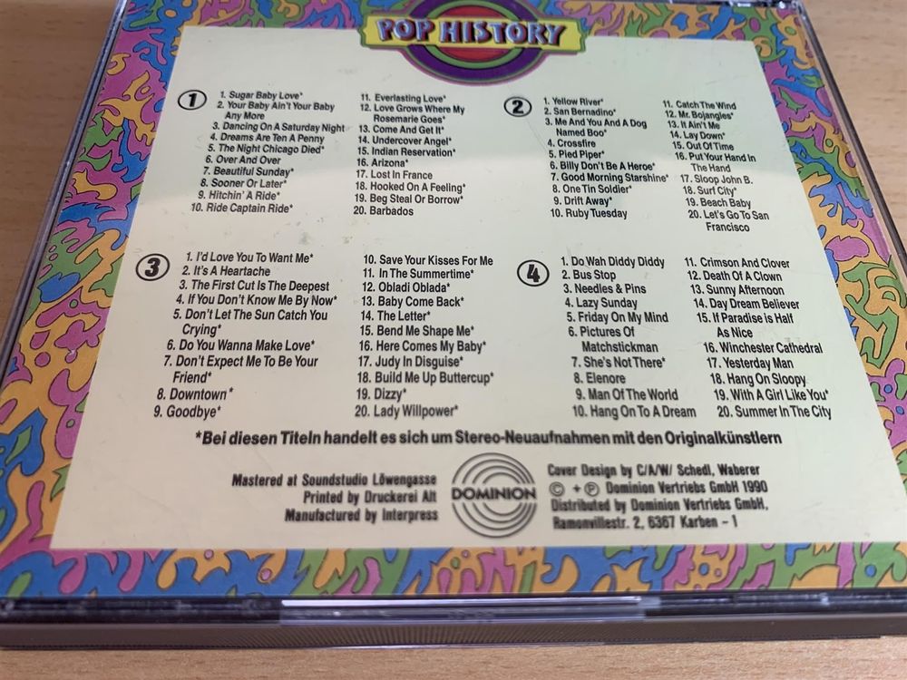Pop History (The Fabulous 60ies And 70ies Beat · Pop - 4 CD (Gebraucht ...