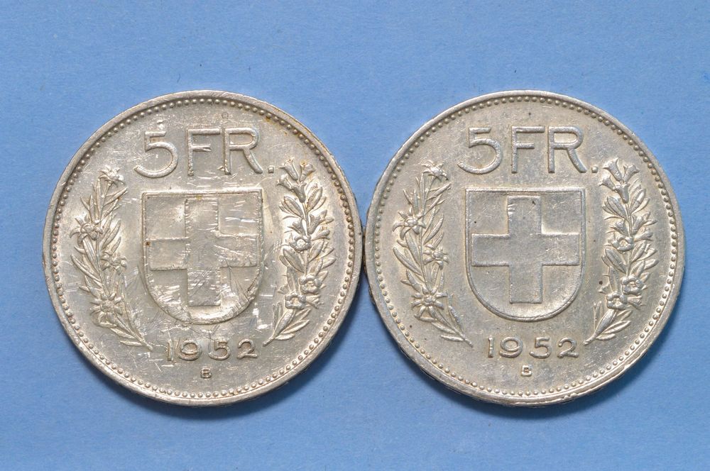 5 Franken 1952 (2X) (Gebraucht) in Oberglatt ZH für CHF 44 – mit Lieferung auf Ricardo kaufen