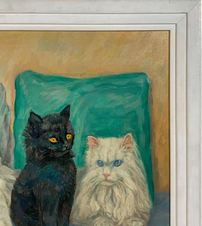 Annie Lierow (1879-1964) grosses Gemälde Katzen (Gebraucht) in für CHF ...