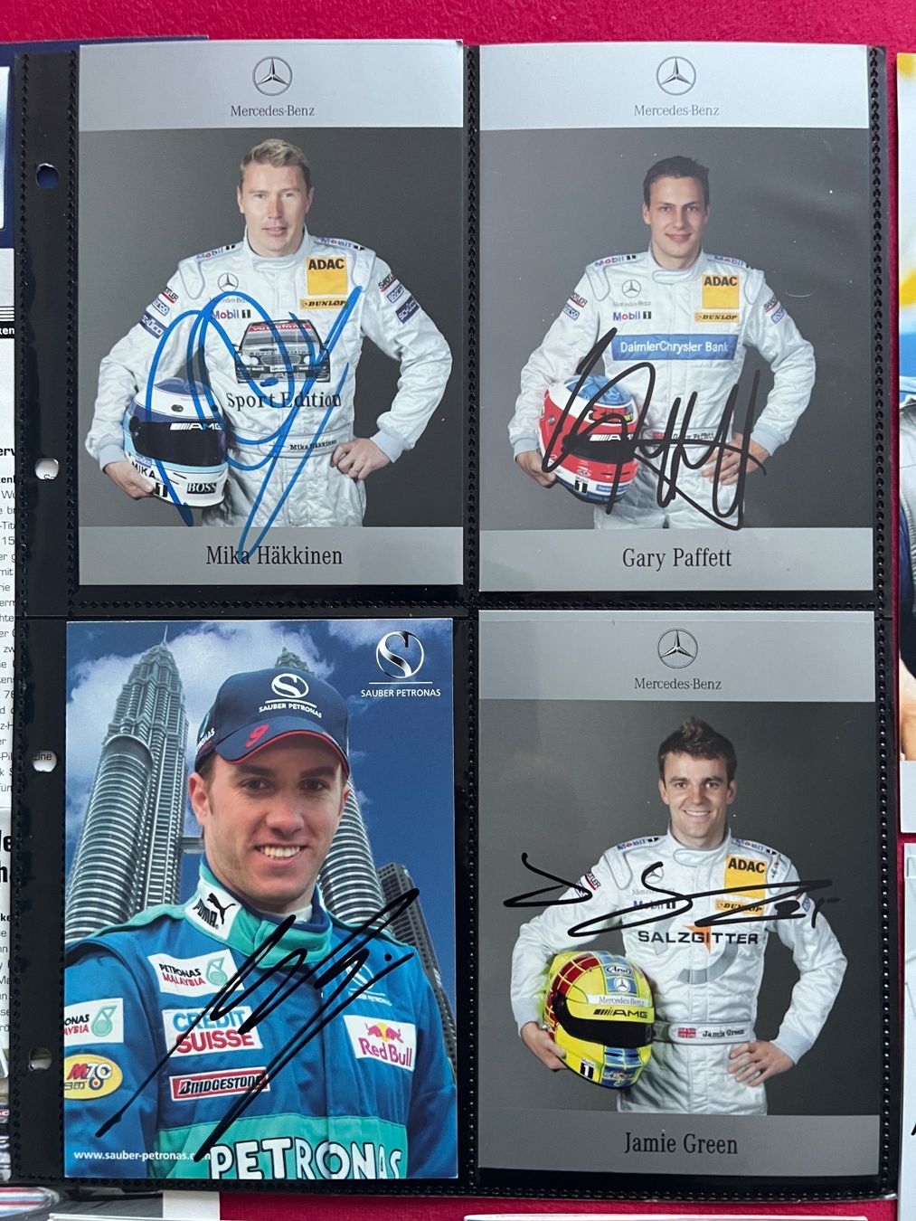 KIMI Räikkönen Mika Häkkinen +36 DTM ORIGINAL Autogramme COA (Neu ...