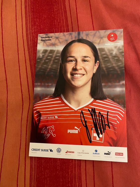 Autogrammkarte Géraldine Reuteler handsigniert (Gebraucht) in Rüschlikon für CHF 3.5 – mit ...