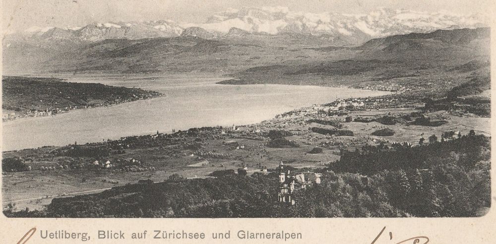 Uetliberg, Blick auf Zürichsee und Glarneralpen - 1901 | Kaufen auf Ricardo