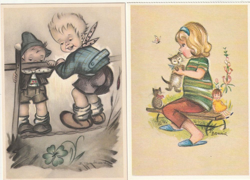 6 AK Kinder Künstler-Karten (Gebraucht) in Rorschacherberg für CHF 5 – mit Lieferung auf Ricardo ...