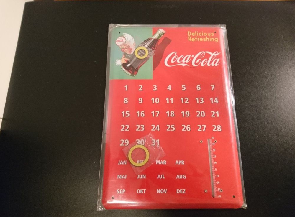 Coca Cola Blechschild KALENDER (Neu und originalverpackt) in ...