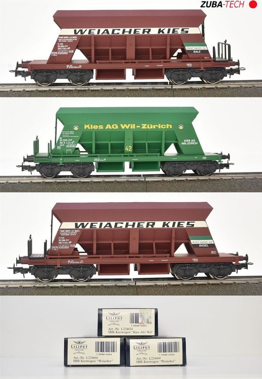 Liliput 3x Kieswagen SBB h0 GS mit OVP (Gebraucht) in St. Gallen für CHF 60.5 – mit Lieferung ...