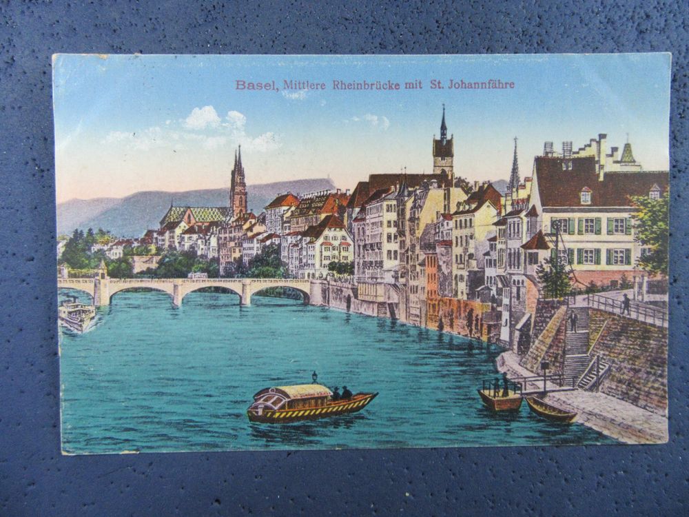 BASEL 1921 ST.JOHANN-FÄHRE MITTLERE RHEINBRÜCKE (Gebraucht) in Ettingen für CHF 4.95 – mit ...