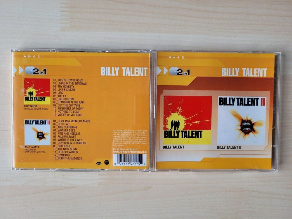 Billy Talent - Billy Talent & Billy Talent II (2for1) DCD 20 | Kaufen ...