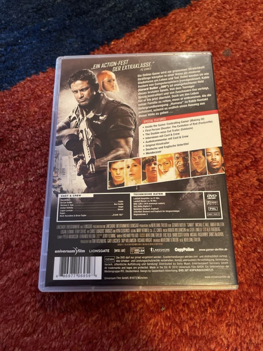 DVD Gamer - Gerard Butler Actionfilm, Top Zustand! (Gebraucht) in ...