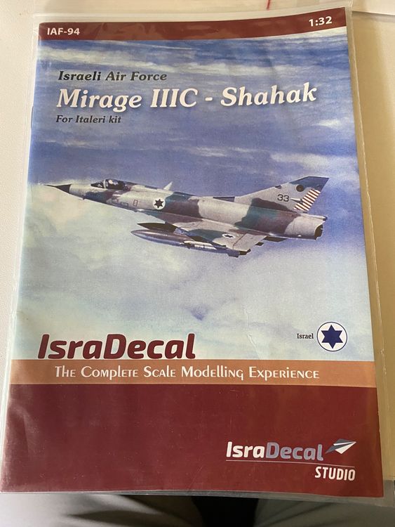 1/32 ISRA IAF MIRAGE IIIC - SHAHAK DECALS (Gebraucht) in MÜHLEDORF/SO ...