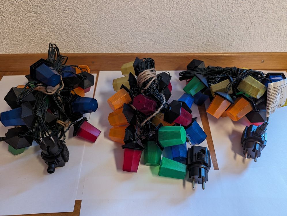 LED Deko Lichterketten (3 Stück) mit Schuko Stecker (Gebraucht) in ...