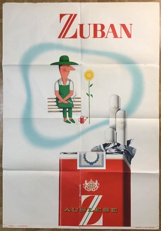 Grosse Zuban Auslese Zigarette Plakat (Gebraucht) in Root für CHF 5 – mit Lieferung auf Ricardo ...