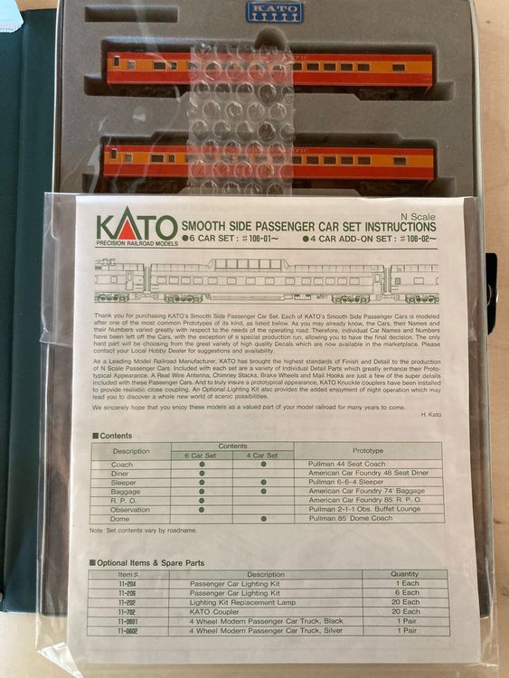 KATO, Southern Pacific "Daylight", set de 6 wagons voyageurs (Gebraucht ...