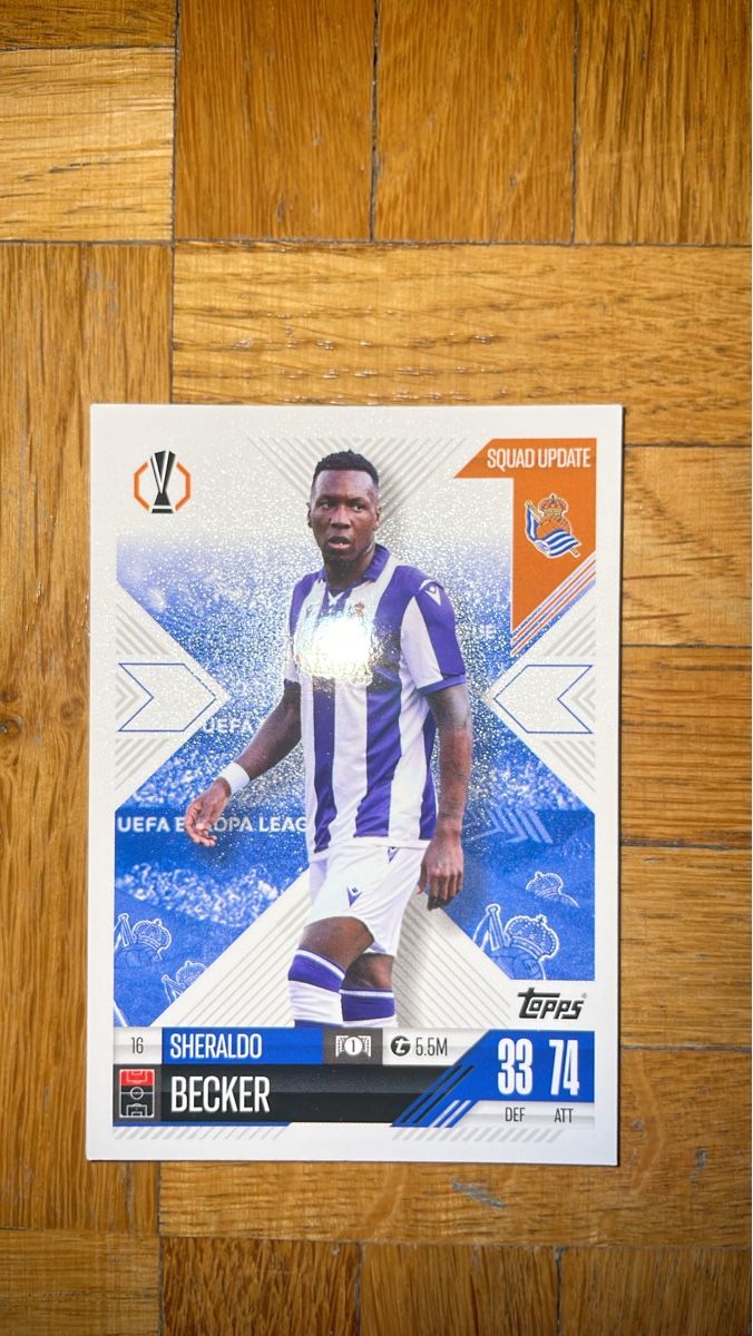 Carte de foot Sheraldo Becker Topps UEFA League 2023 (Neuf (Voir ...
