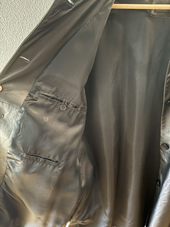 Gorgeous VINTAGE ALBERTO FABIANI black leather jacket 90s (Neuf (Voir ...