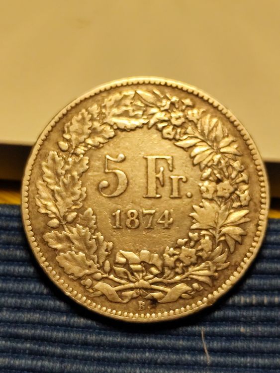 5fr.silber 1874 B. (Gebraucht) in minusio für CHF 193 – mit Lieferung auf Ricardo kaufen