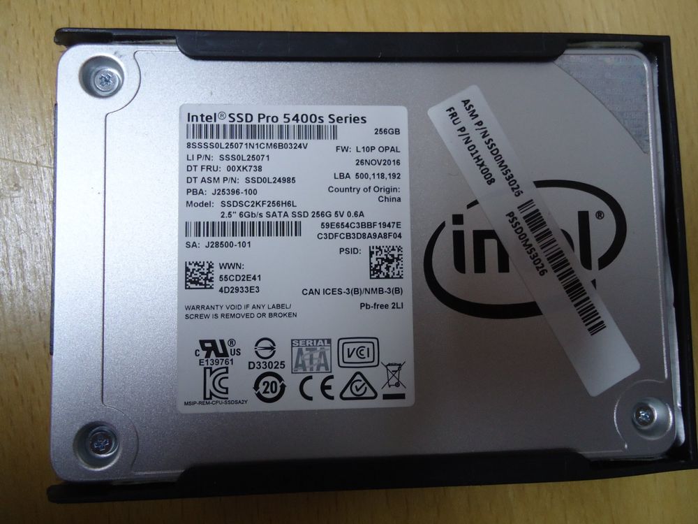 Intel SSD Pro 5400s 256GB (Gebraucht) in St. Erhard für CHF 13 – mit ...