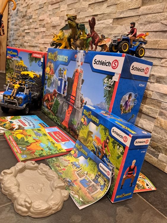 Schleich Dino Vulkan Forschungsstation Playmobil Höhle MEGA (Neu ...