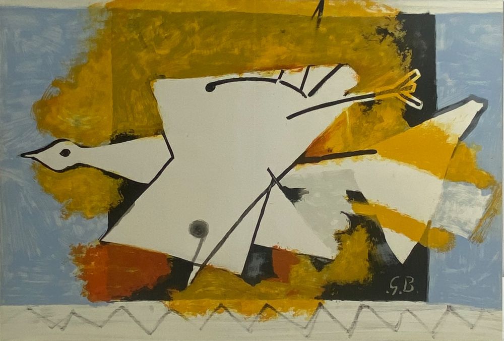 Georges BRAQUE (1882-1963) Lithographie mit Taube Monogrammi (Gebraucht ...