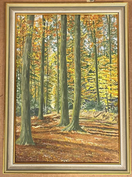 Gemälde, Waldszene, signiert Rüdi (ID 7110) (Gebraucht) in Gelterfingen ...