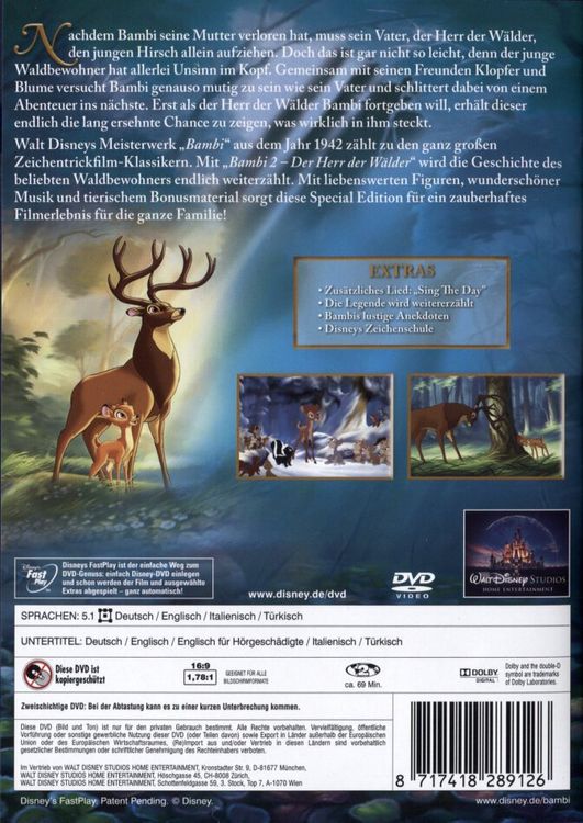 Bambi 2 - Der Herr der Wälder (2006) Disney/Special Edition (Gebraucht ...