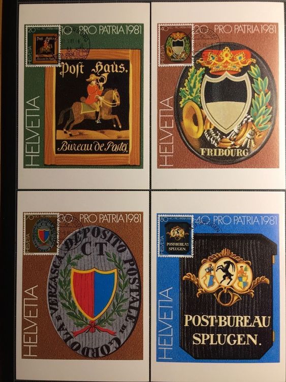 4 Pro Patria Maximumkarten 1981 (Ortsn.) | Kaufen auf Ricardo