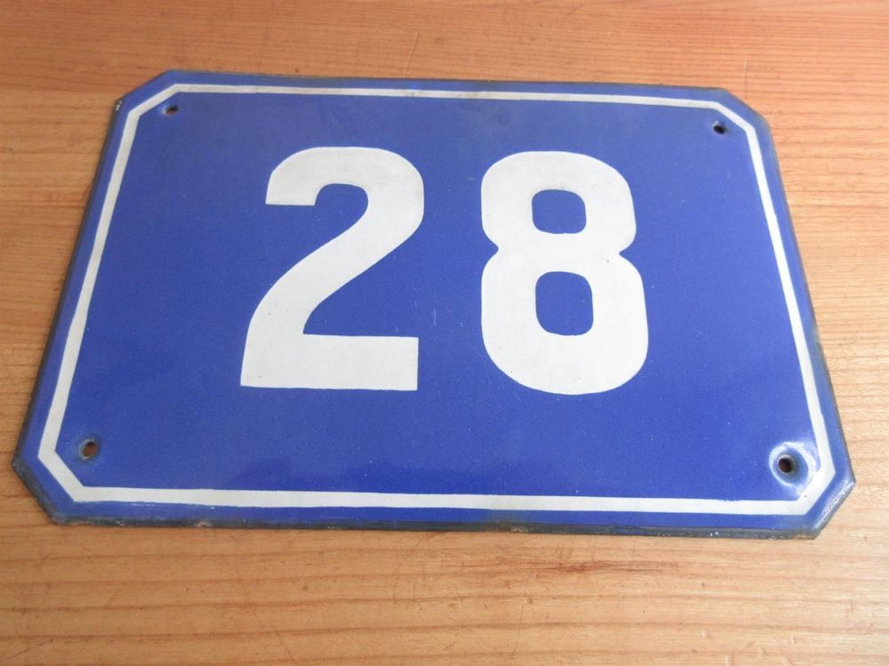 Grosses Emailschild Nummer 28 | Kaufen auf Ricardo