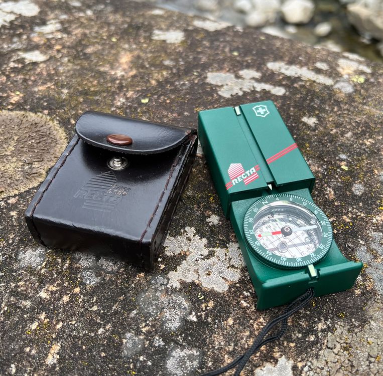 Recta DP 2 Spiegel- Marschkompass / Boussole mit Lederetui (Gebraucht ...