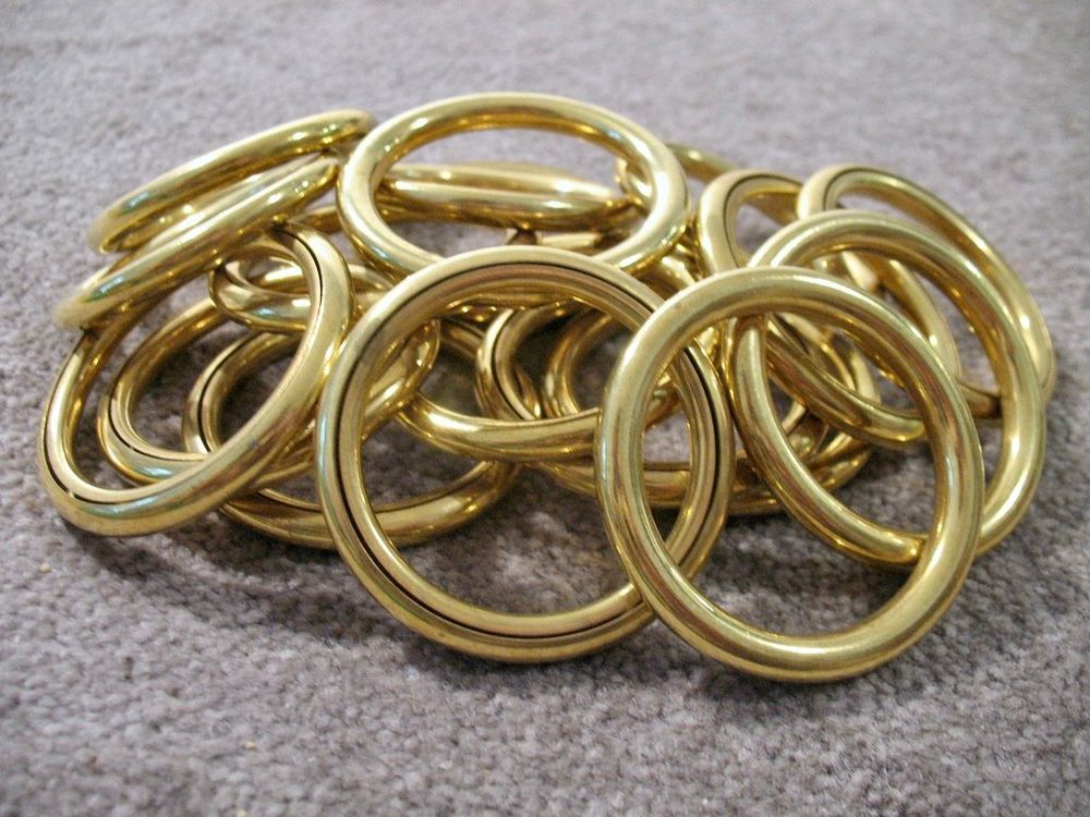 18x Messing Ring 53/41 mm Rundring Vorhangring Schlauchring | Kaufen ...