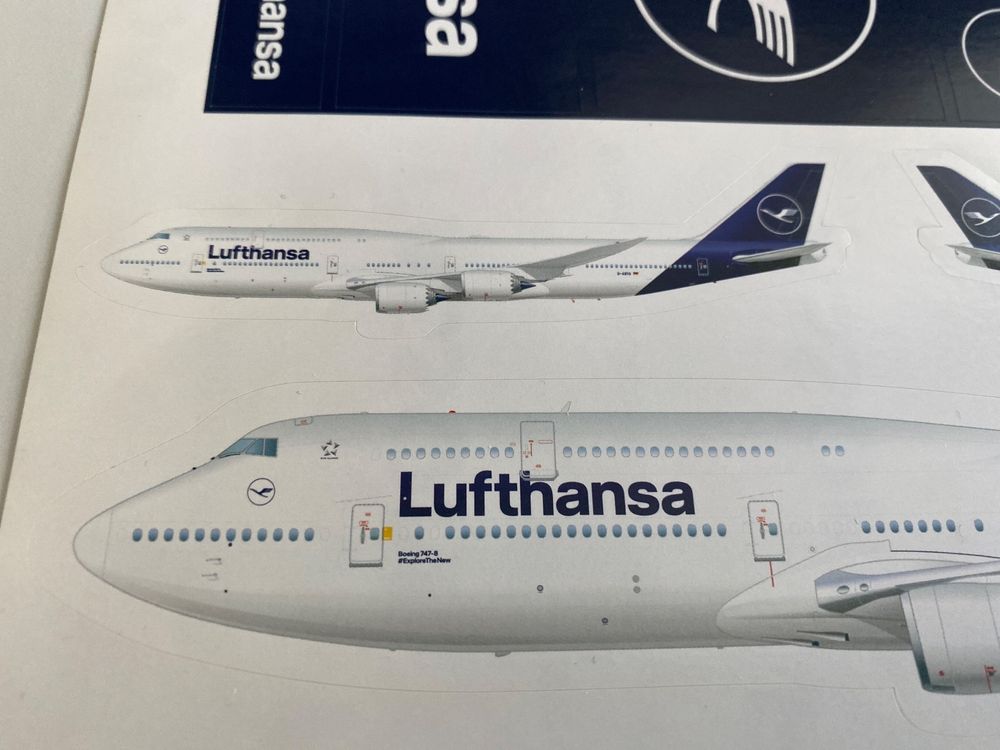 Lufthansa 747-100 Stickers D-ABYA das Erste mit neuem Logo (Neu und ...