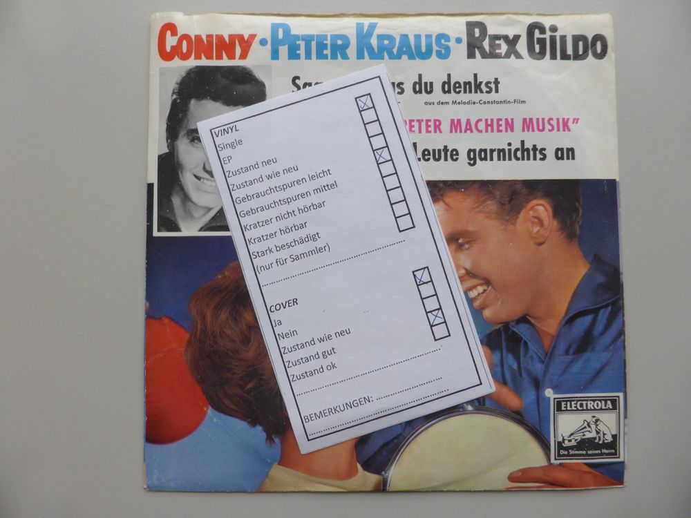 VINYL SINGLE CONNY - PETER KRAUS - REX GILDO | Kaufen auf Ricardo