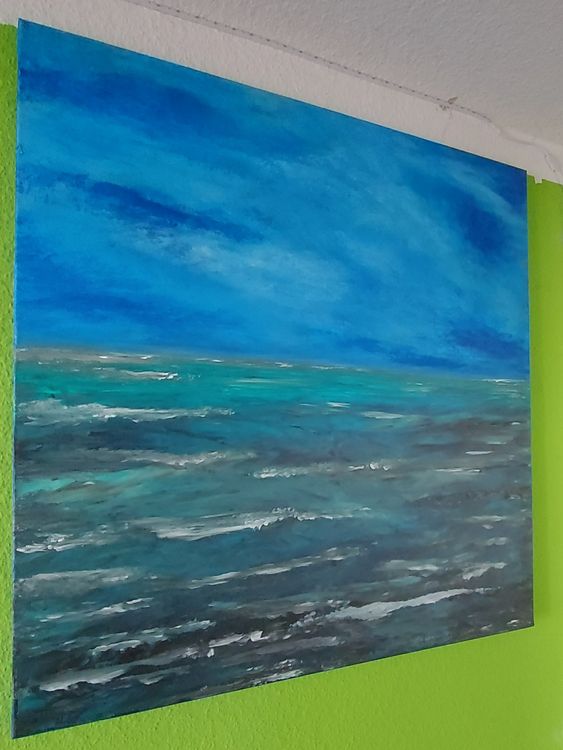 Bild" Das Meer " von mir selbstgemalt 80x80 | Kaufen auf Ricardo