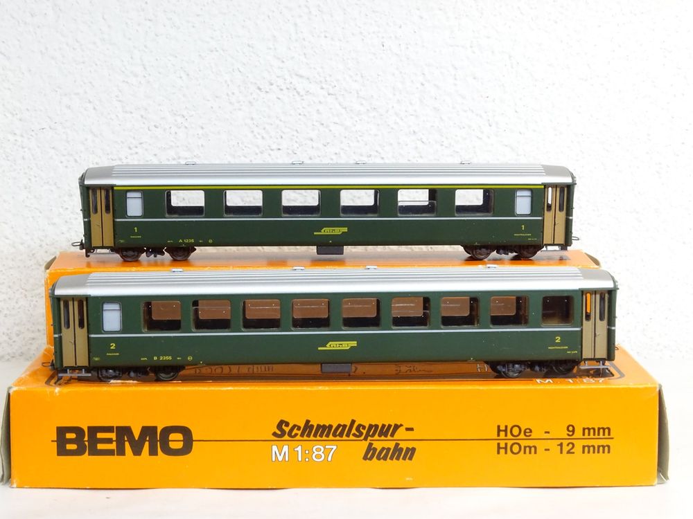Bemo 3252 + 3250 Personenwagen, RhB, Grün, H0m, OVP | Kaufen auf Ricardo