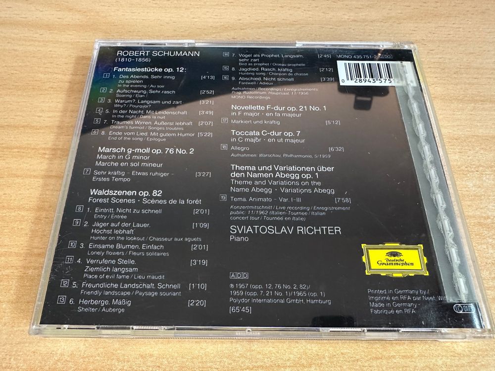 T5 Schumann - Sviatoslav Richter – Waldszenen, 6, Op. 12, Ab (Gebraucht ...