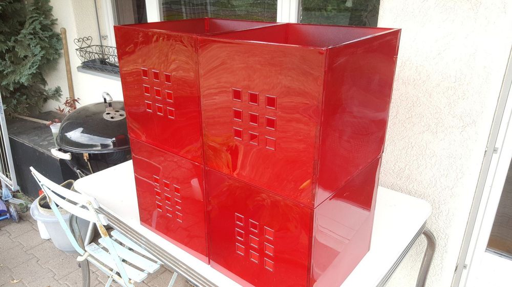 4x Lekman Box Rot Kallax Gestell IKEA (Gebraucht) in Gysenstein für CHF 29.9 – nur Abholung auf ...