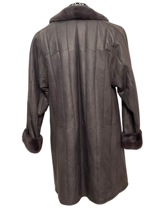 Leder Mantel Mit Fell 1