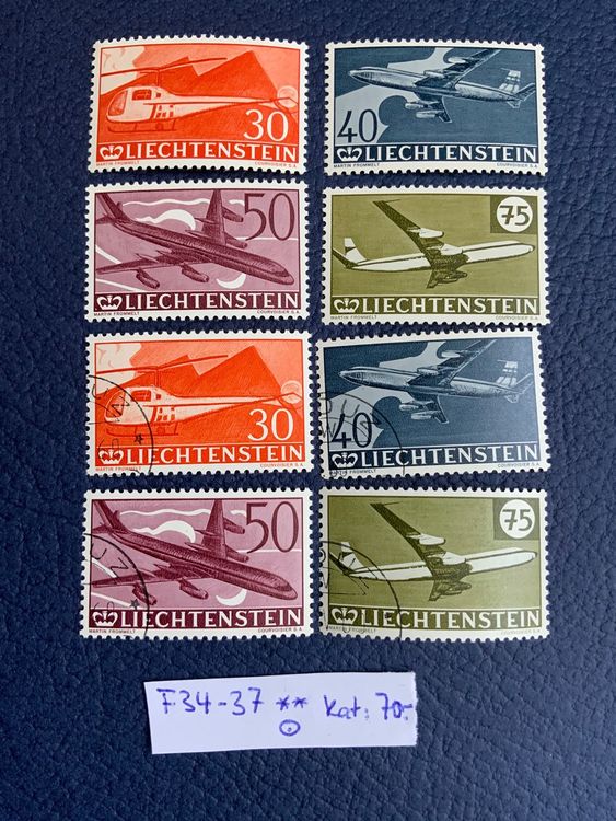 Briefmarken Liechtenstein Flugpostserien O/** F34-37 (Gebraucht) in Binningen für CHF 1 – mit ...