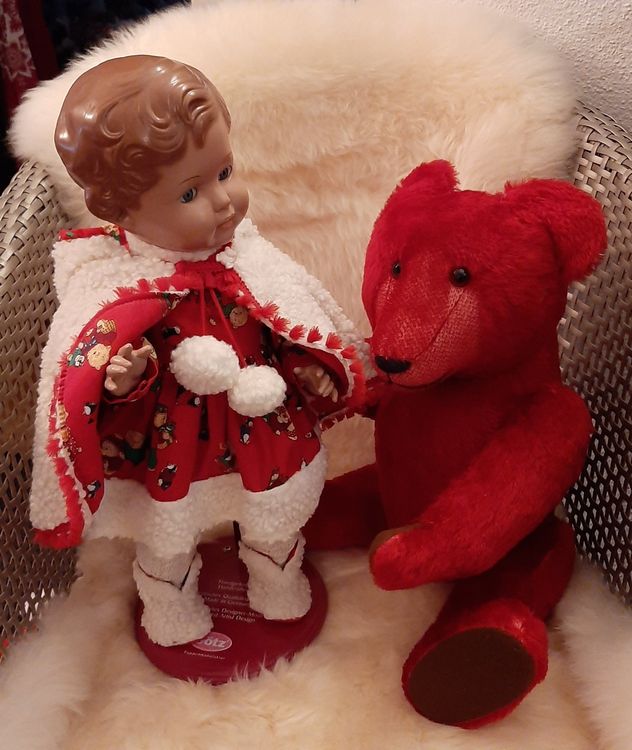 SCHILDKRÖT DESIGNERPUPPE V. GÖTZ & ROTER TEDDY JOHANN WANNER (Neu ...