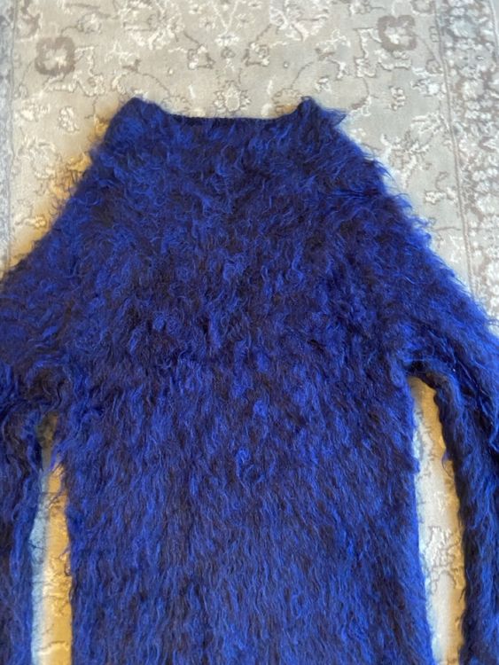 SCANLAN THEODORE Mohair Furry Electric Blue Dress Sweater (Gebraucht ...
