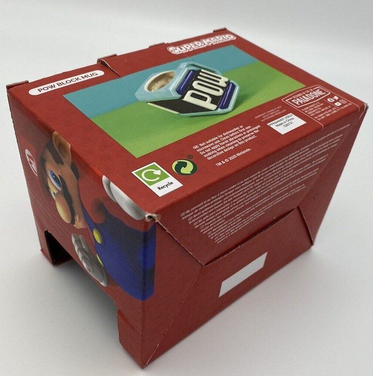 Super Mario Pow Block Mug Ceramic NEUF EMBALLAGE D'ORIGINE (Neuf avec ...