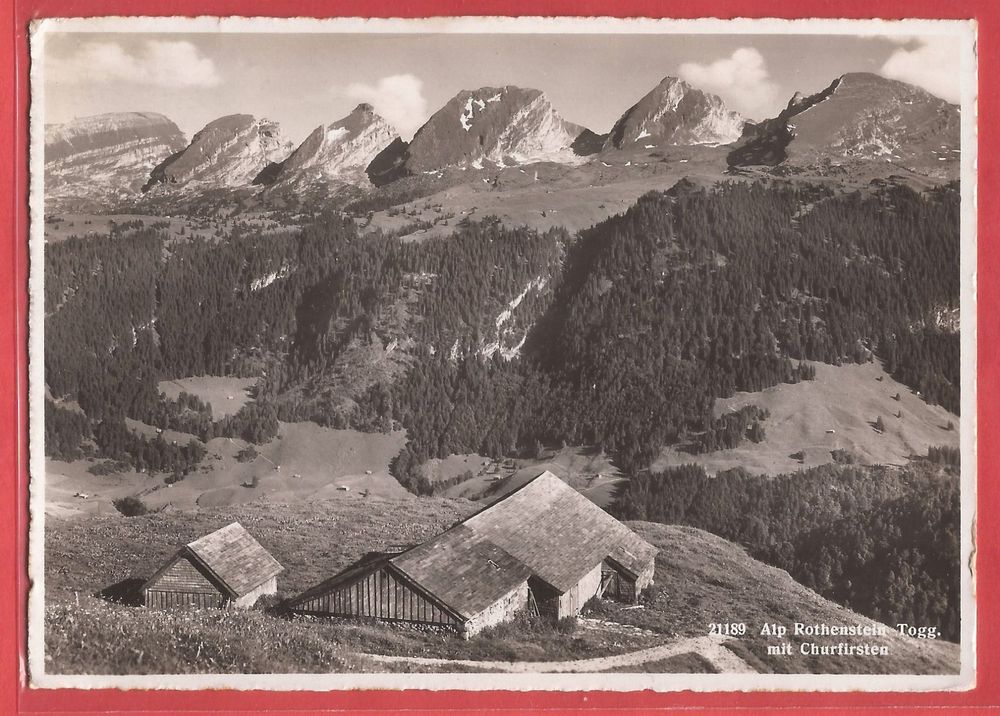 Alp Rothenstein Toggenburg mit Churfirsten 1953 gestempelt (Gebraucht) in Fislisbach für CHF 16 ...