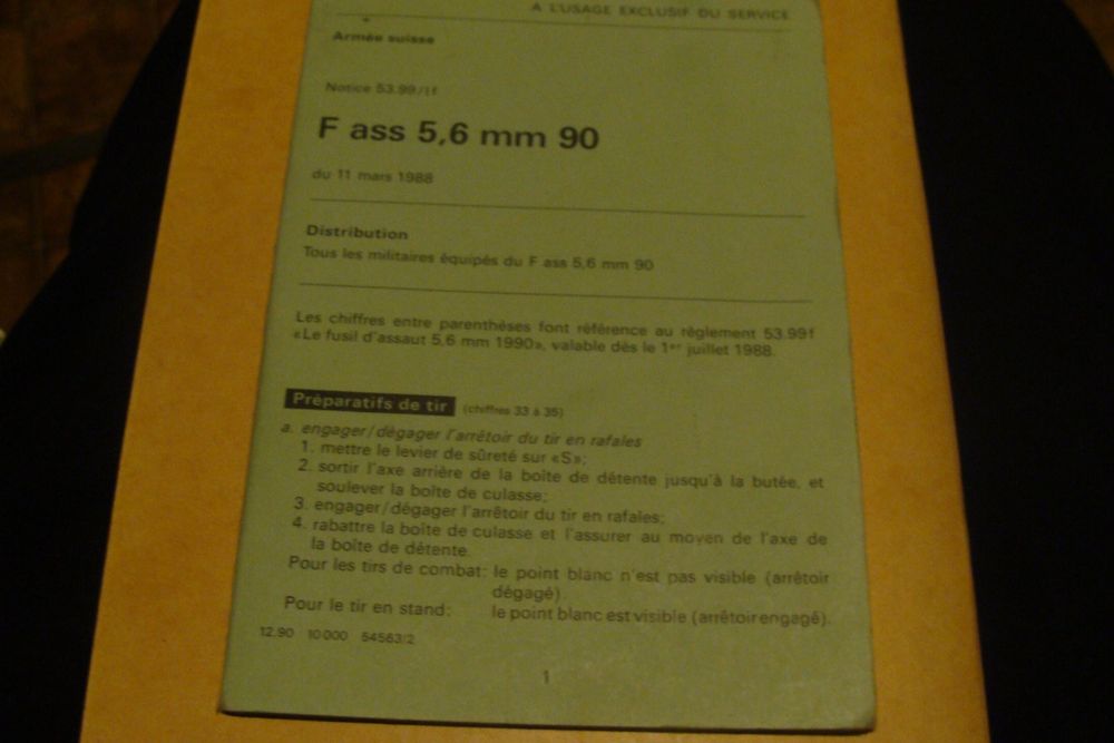 Règlement en français, Le FASS 90 (Gebraucht) in Cuarny für CHF 3 – mit ...
