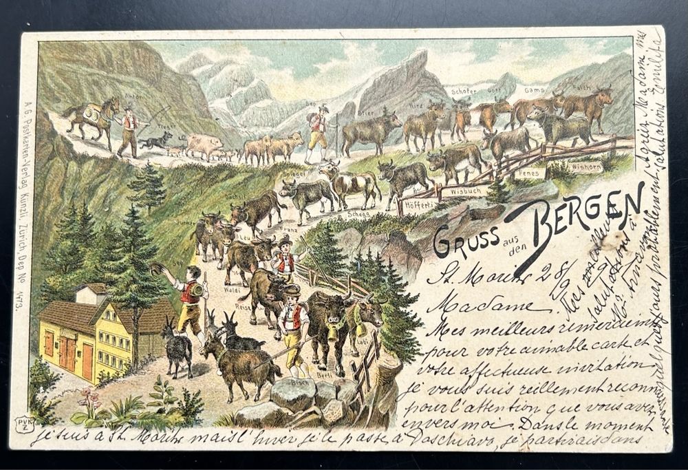 Gruss aus den Bergen Litho (Gebraucht) in Horw für CHF 8 – mit Lieferung auf Ricardo kaufen