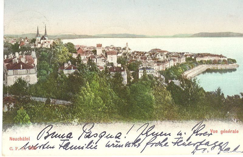 Neuchâtel - vue générale Litho + 1905 | Kaufen auf Ricardo