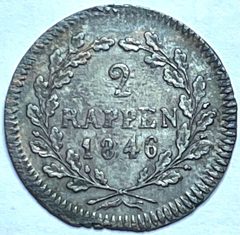 Schwyz 2 Rappen 1846 (Gebraucht) in Dättwil AG für CHF 5 – mit Lieferung auf Ricardo kaufen