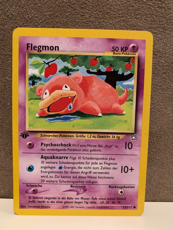 Pokemon *1.Edition Flegmon Neo Genesis DE 73/111 (Gebraucht) in ...