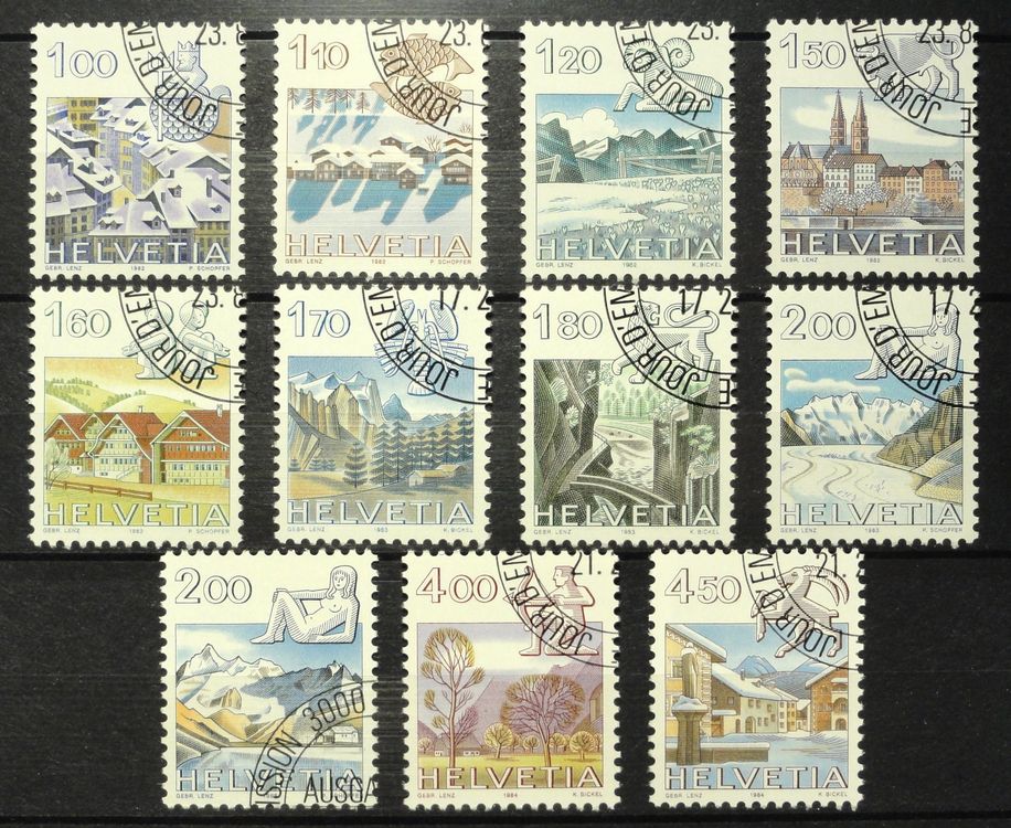 1982-86 / Tierkreiszeichen, Landschaften mit ET Stempel | Kaufen auf Ricardo