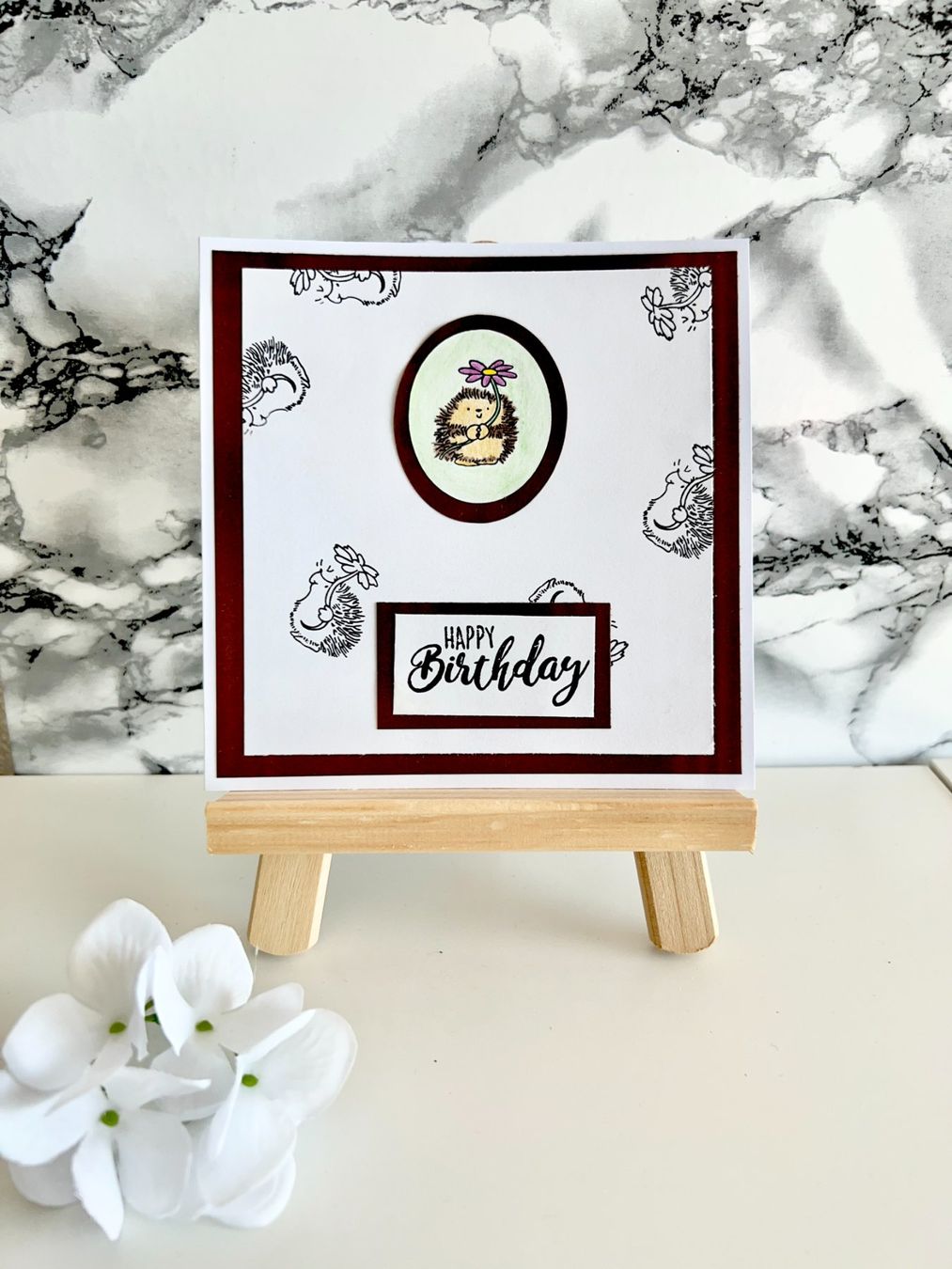 Handgemachte Igel Geburtstagskarte braun 🌸 neu (Neu und ...